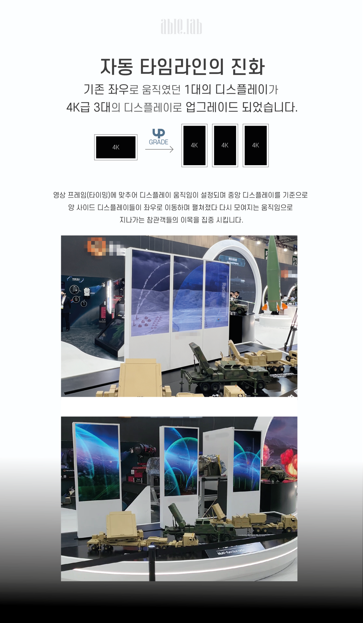 Triple Display Time-line - Ablelab